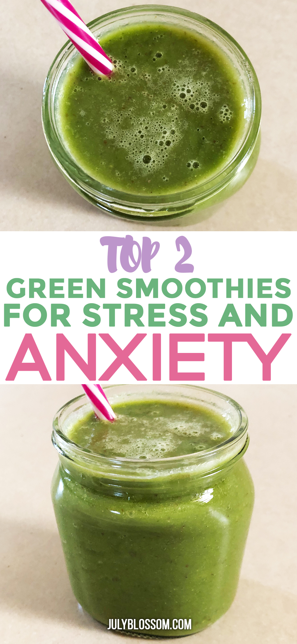 Top 2 Green Smoothies for Stress and Anxiety Relief - Superfood Sanctuary